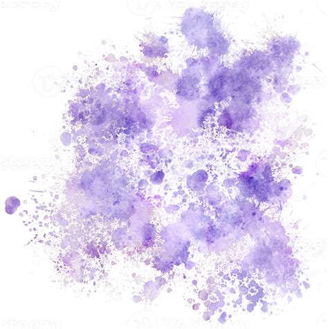 Watercolor Splatter Purple 16541018 PNG