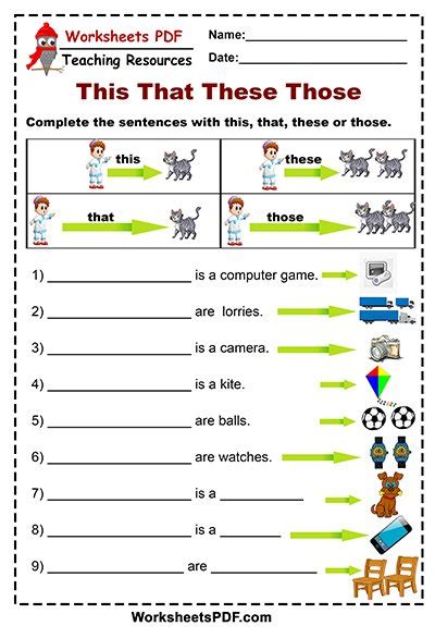 This That These Those Exercises Pdf Klasa 4