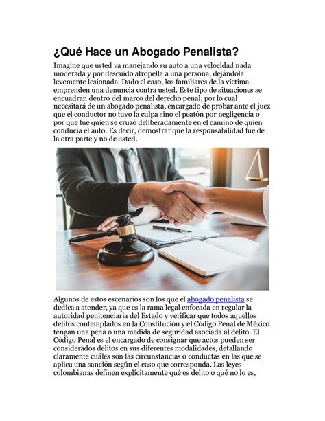 Calaméo Qué Hace Un Abogado Penalista