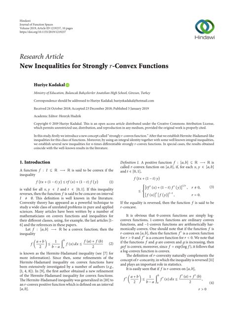 pdf new inequalities for strongly r convex functions