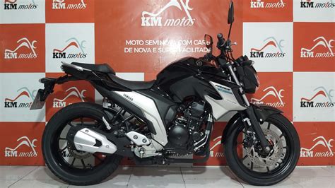 Yamaha FZ25 Fazer ABS BlueFlex 2020 Preta KM Motos Sua Loja De