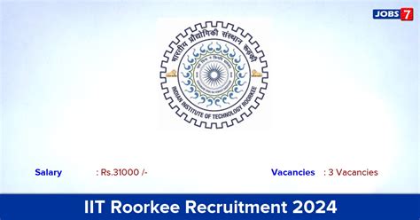 Iit Roorkee Recruitment Apply Online For Jrf Jobs