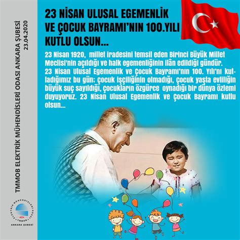 EMO 23 NİSAN ULUSAL EGEMENLİK VE ÇOCUK BAYRAMININ 100 YILI KUTLU
