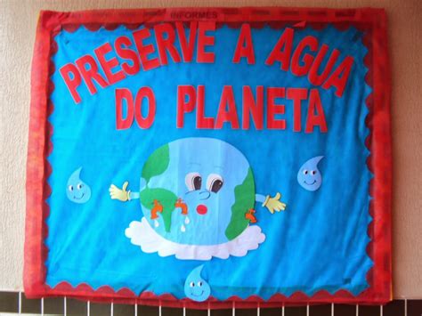 Painel Dia da Água em EVA moldes para imprimir Murais e Cartazes