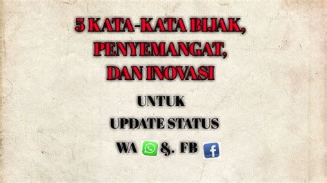 STORY WA KATA KATA INOVASI BIJAK DAN PENYEMANGAT YouTube
