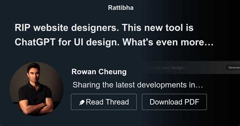 RIP Website Designers This New Tool Is ChatGPT For UI Design What S