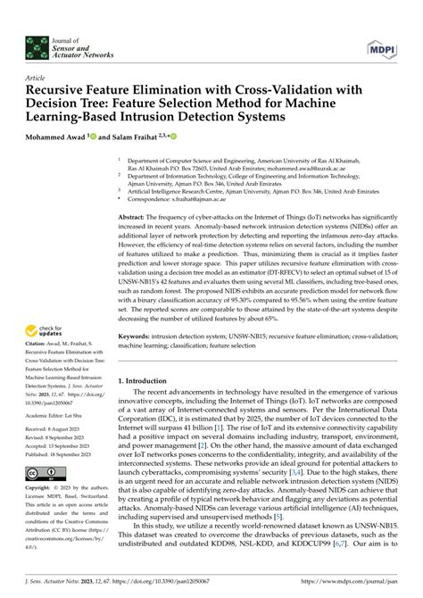 pdf recursive feature elimination with cross validation with decision tree feature selection