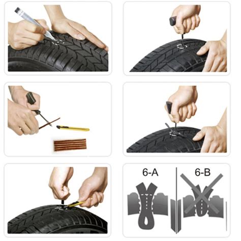 Kit de réparation de pneus à flancs de la voiture complète compresseur