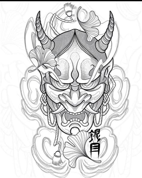 Oni Mask Tattoo Designs With Meaning Tattoosboygirl Half