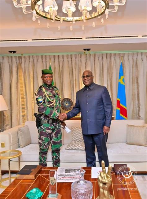 RDC Gabon le général Brice Clotaire Oligui Nguéma en visite de