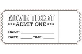 Movie Ticket Coloring Page Coloring Book 6000 Coloring Pages