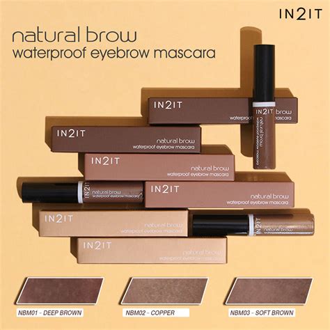 In2it Natural Brow Waterproof Eyebrow Mascara NBM02 Copper