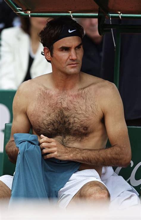 Sexy Shirtless Roger Federer Bulging