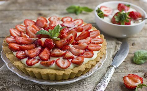Tarta Con Crema Y Fresas Recetas DIA