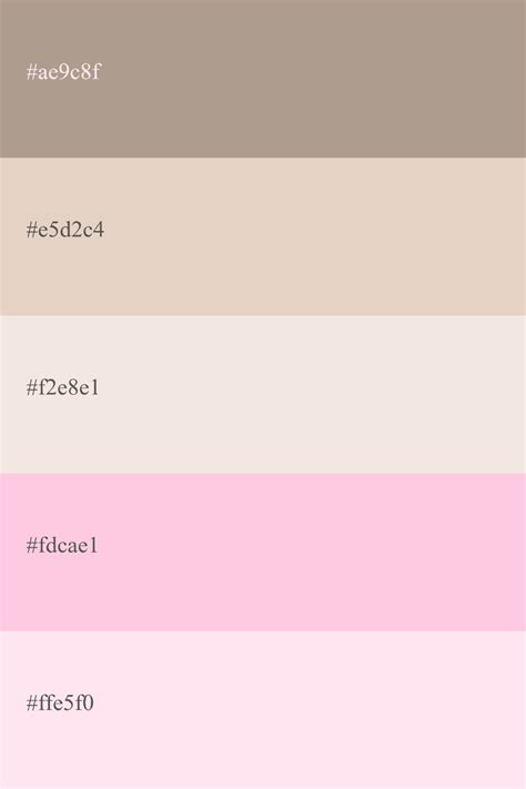 Nude Color Palette Codes Combinations Off