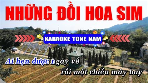 Những Đồi Hoa Sim Karaoke Nhạc Sống Tone Nam Rumba Hoàng Dũng Karaoke