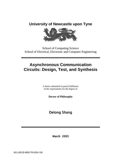 pdf asynchronous communication circuits design test and synthesis dokumen tips