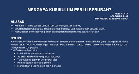 Aksi Nyata Menyebarkan Pemahaman Mengapa Kurikulum Perlu Berubah