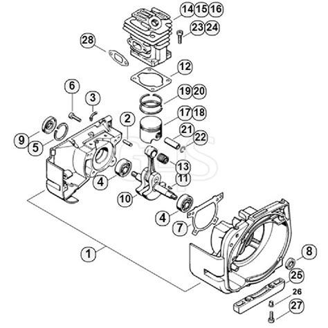 Genuine Stihl FS280 K A Crankcase Cylinder GHS