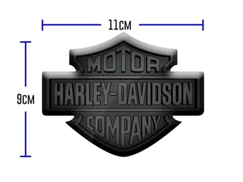 Adesivo Harley Davidson Preto Resinado Motor Company Moto