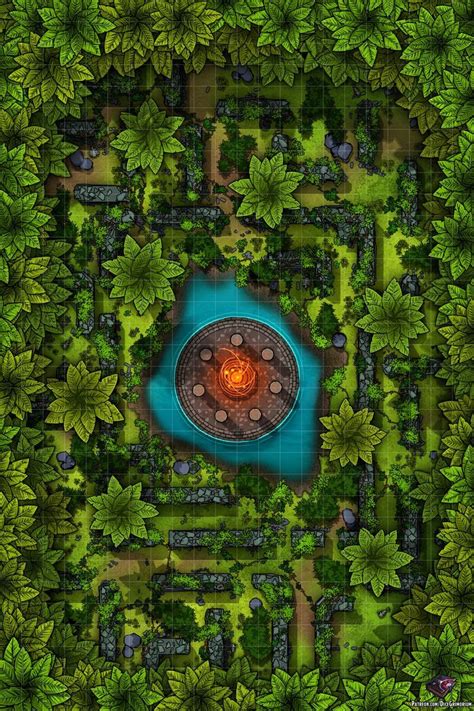 Jungle Ruins 22x33 Public Dice Grimorium Dnd World Map Landscape