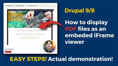 Drupal 9 8 How To Easily Display And Embed A PDF File As An IFrame