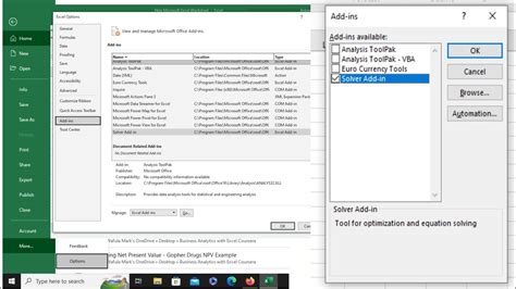 How To Load Solver Add In In Excel Optimization And Equation Solving