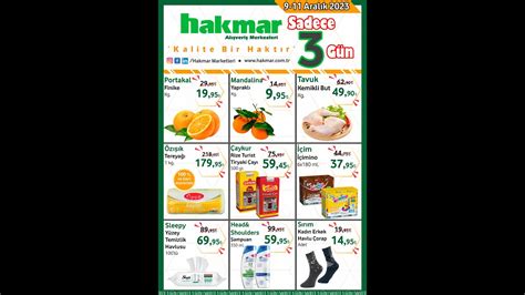 Hakmar Alışveriş Merkezleri Hafta Sonu Kampanyalar 09 10 Aralık 2023