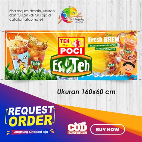 Spanduk Banner Es Teh Poci Fresh Murah Lazada Indonesia