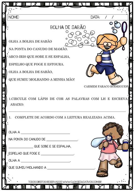 Atividades LH Para Imprimir