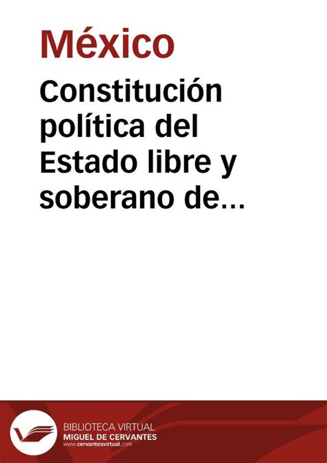 Constitución política del Estado libre y soberano de México 27 de