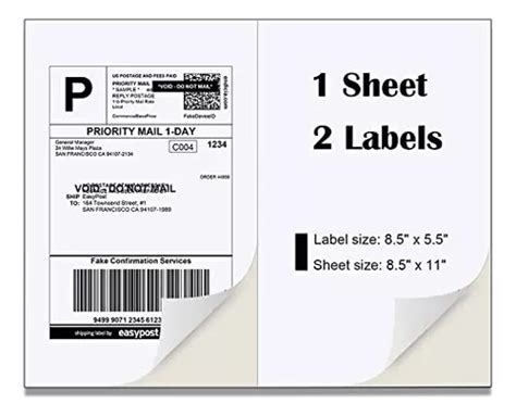 Besteasy Media Plancha Laser Ink Jet Etiquetas De Env Env O Gratis