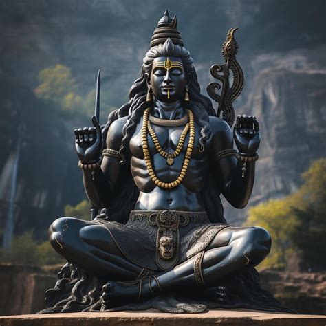 Premium AI Image Lord Adiyogi Shiva Statue