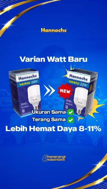 Bohlam LED Capsule HANNOCHS VARIO Lampu LED Bulb Tabung HANNOCHS VARIO