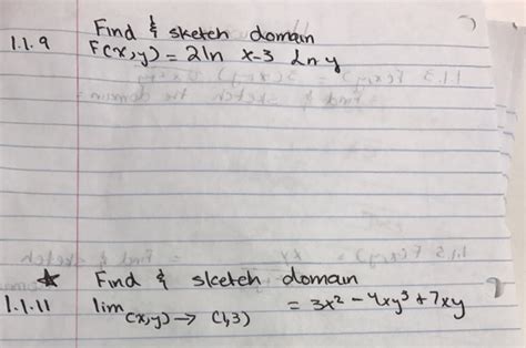 solved find and sketch domain f x y 2ln x 3 ln y find