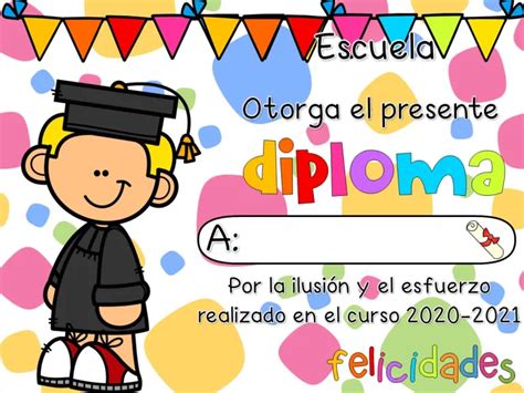 DIPLOMAS FIN DE CURSO 2020 2021 EDITABLES EN POWER POINT Imagenes
