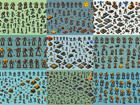 KREA Isometric Game Asset Of Fallout Power Armor In Gouache Detailed