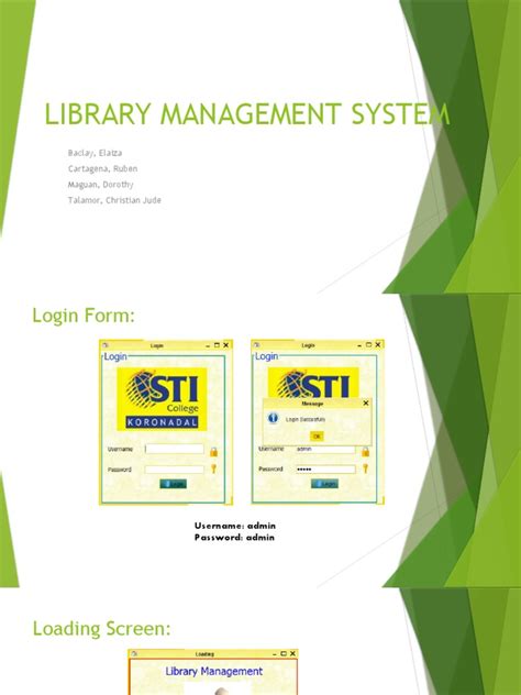 library management system ppt bsis pdf