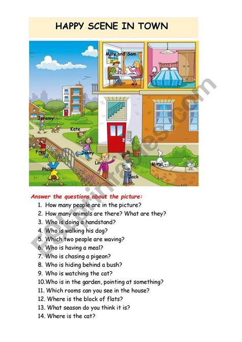 Set Of Picture Description Exercises ESL Worksheet By Cunliffe