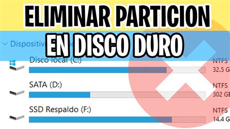 Como eliminar una partición de Disco Duro en Windows 10 8 7 EN