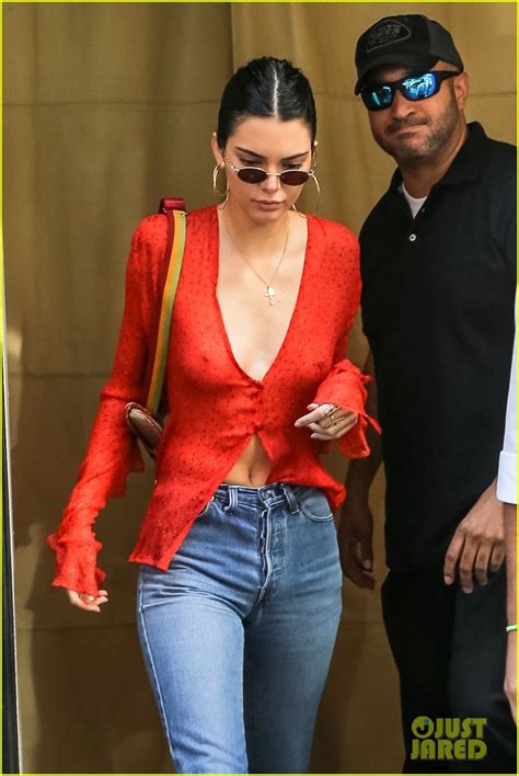 Kendall Jenner Goes Braless In See Through Top Photo 3935692 Kendall