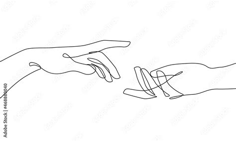 Vetor De Hands Holding Line Art Drawing Couple Hands One Line Print