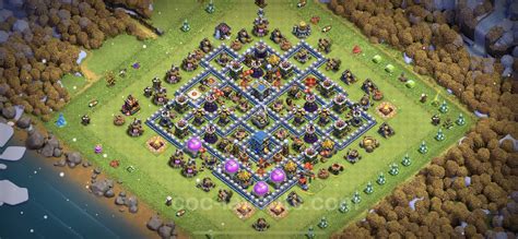 Base TH12 With Link Hybrid Anti Dragon Town Hall Level 12 Base Copy