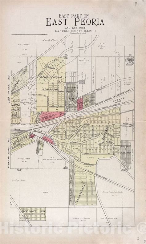 Historic Map Standard Atlas Of Tazewell County Illinois East