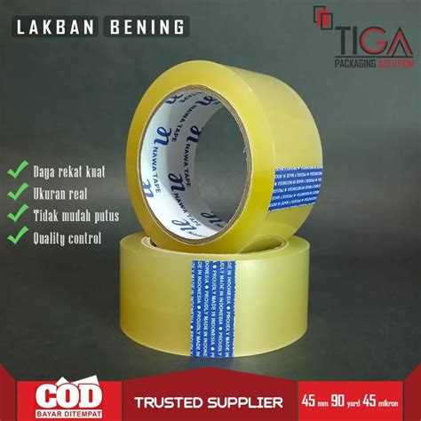 Jual Lakban Bening Isolasi Selotip Mm X Yard Clear Tape Inch