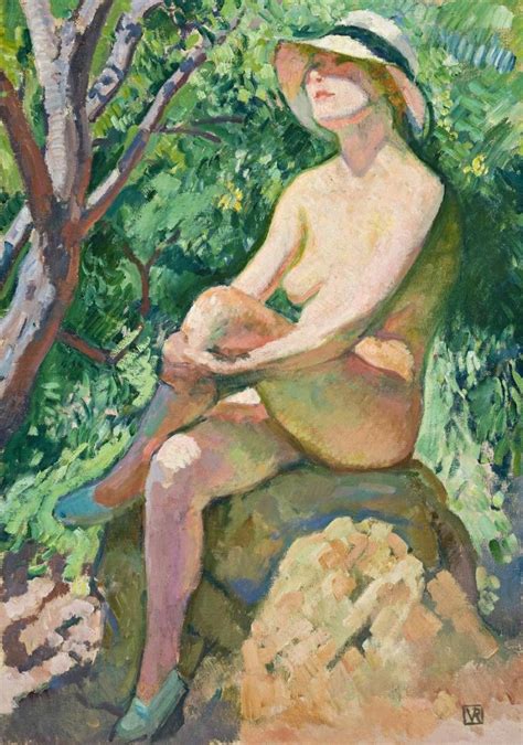 Théo Van Rysselberghe NUDE WITH CROSSED LEGS IN A PANAMA HAT MutualArt