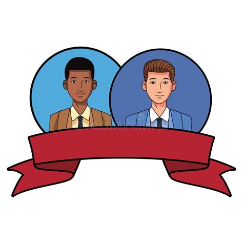 Imagem Do Perfil Do Avatar Dos Homens De Neg Cios Em Cones Redondos