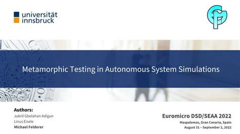 metamorphic testing in autonomous system simulations pdf