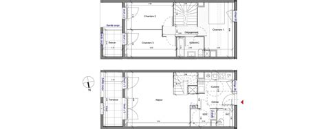 Plan appartement T4 de 78 54 m² neuf résidence Les Maisons du Parc
