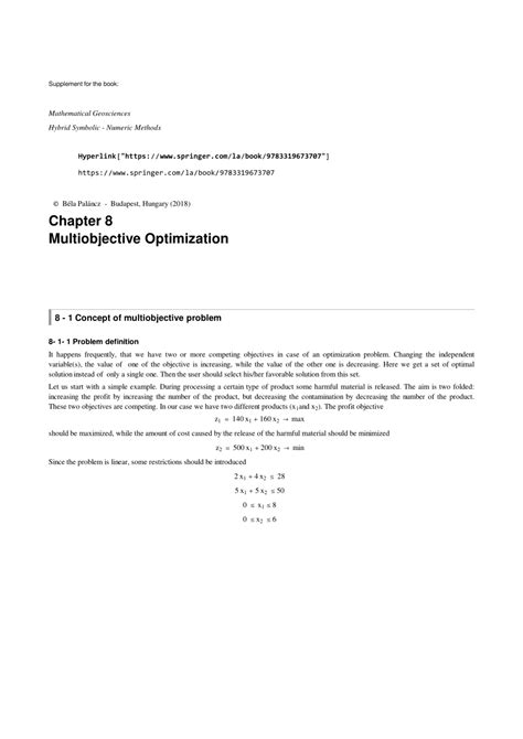 pdf multiobjective optimization